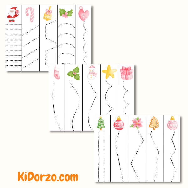 9 FREE Christmas Preschool Scissor Practice Printables