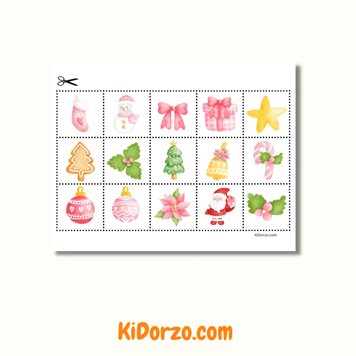 9 FREE Christmas Preschool Scissor Practice Printables