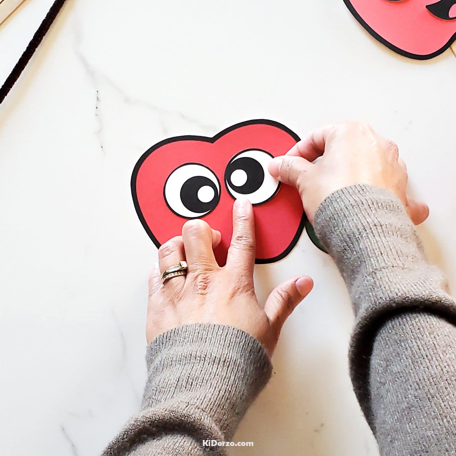 Fun Letter A Apple Craft - Popsicle Stick Puppet | KiDorzo