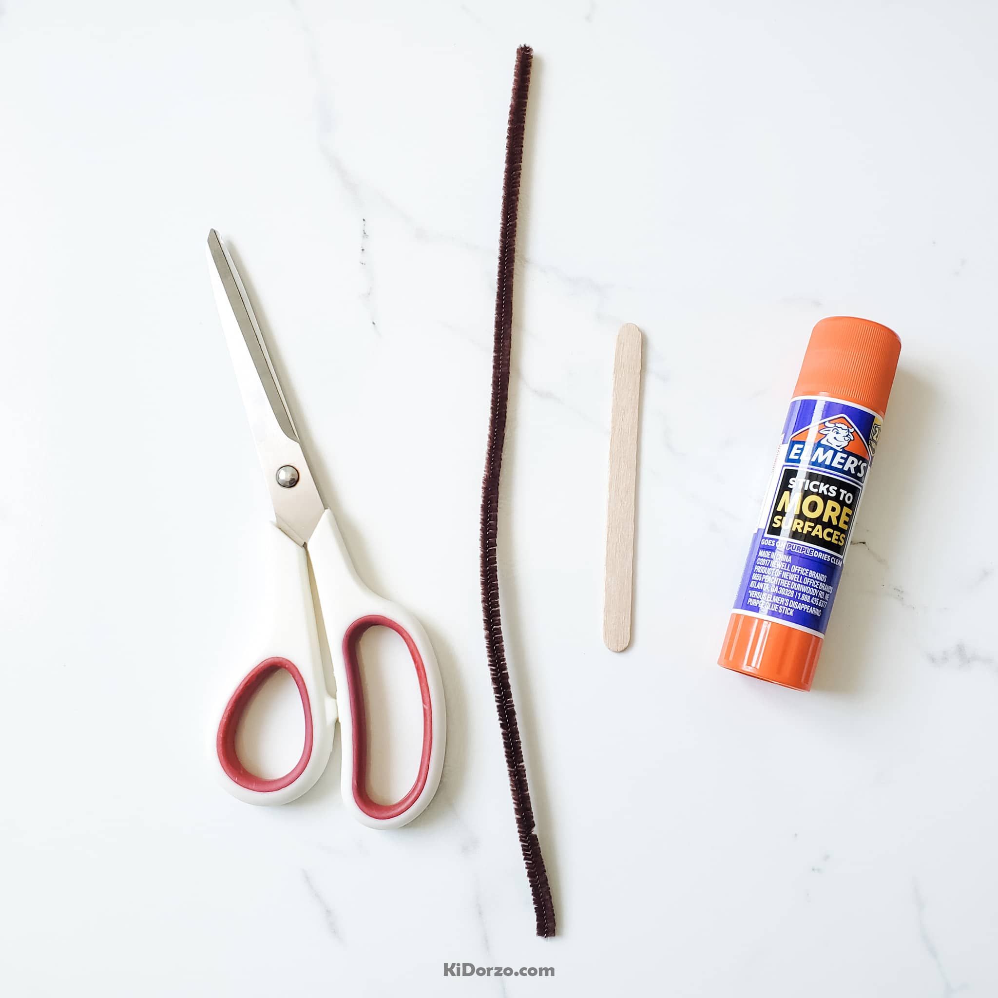 Fun Letter A Apple Craft - Popsicle Stick Puppet | KiDorzo