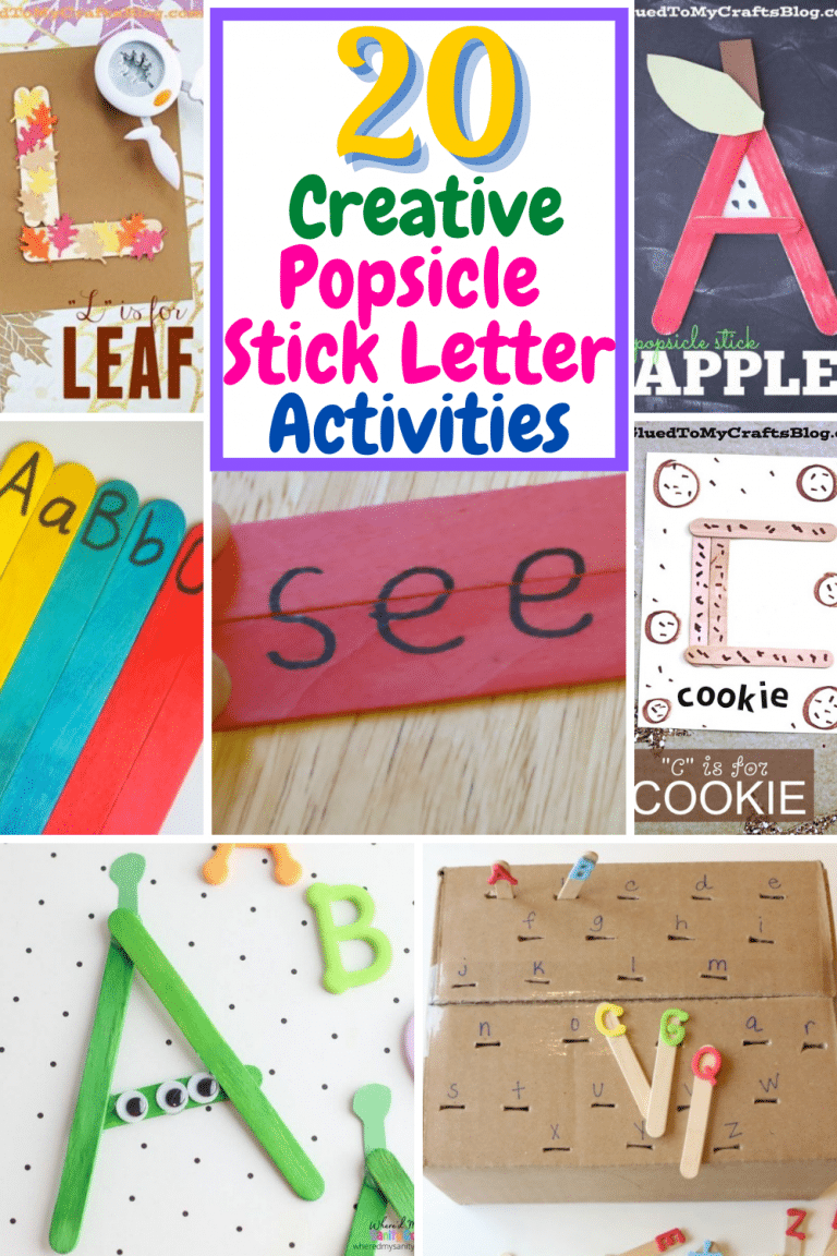 20 Creative Popsicle Stick Letter Activities | KiDorzo