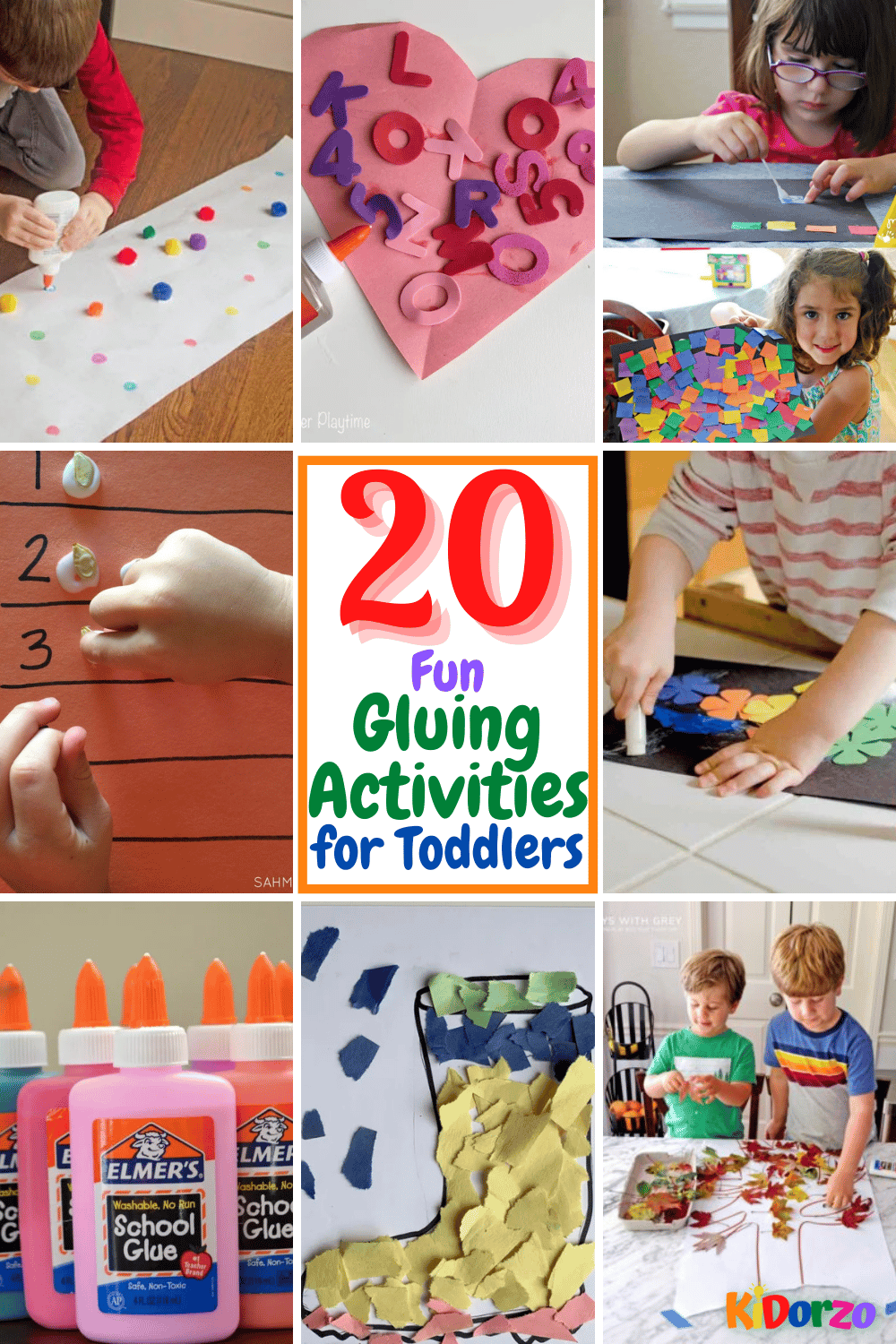 20 Fun Gluing Activities for Toddlers | KiDorzo