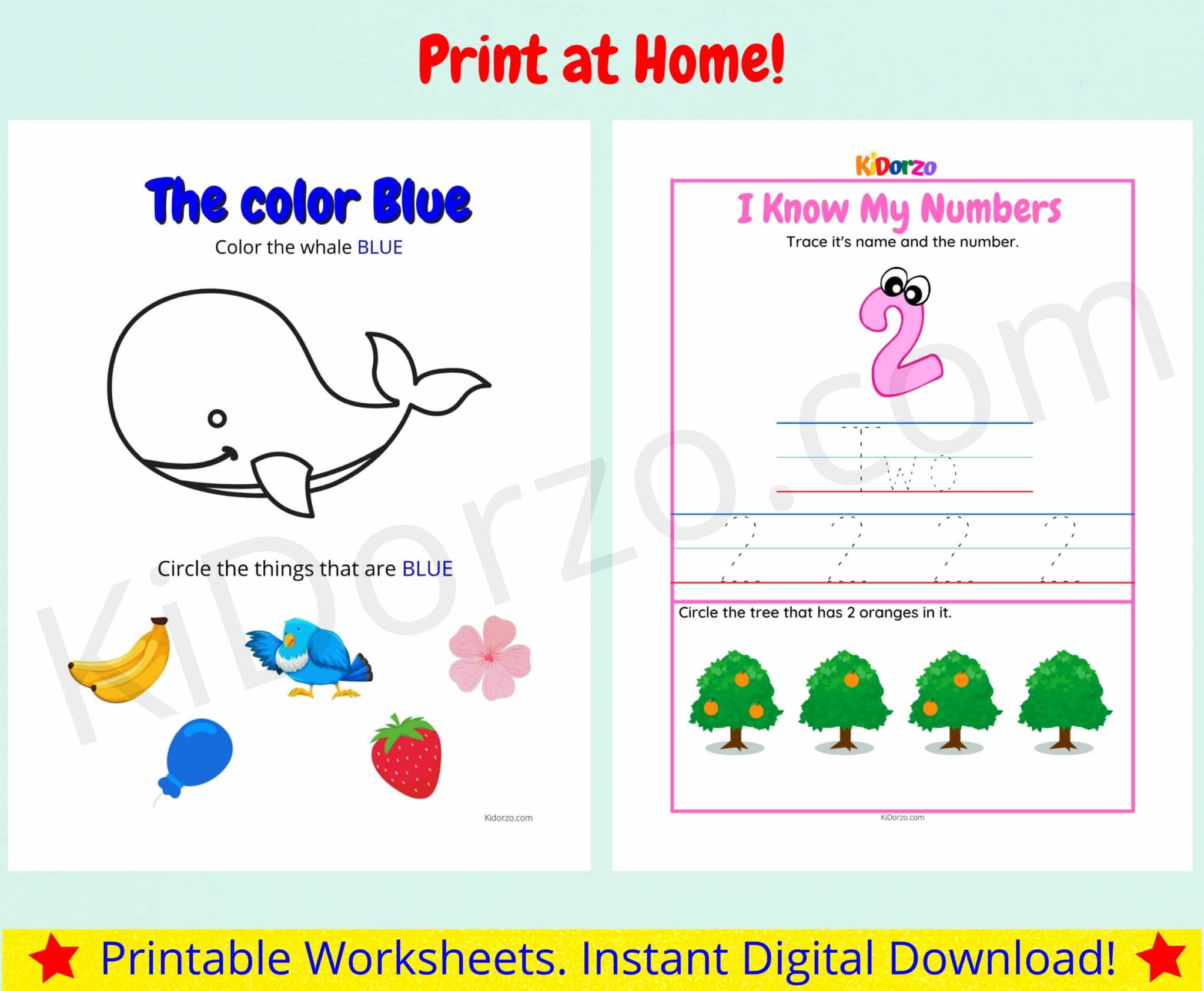 ABC Printables for Toddlers - Letters, Numbers, Coloring