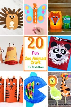 20 Easy Zoo Animals Crafts For Toddlers | KiDorzo