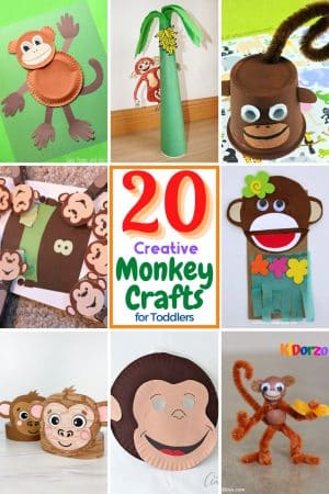 20 Easy Monkey Crafts for Toddlers To Make Learning Fun